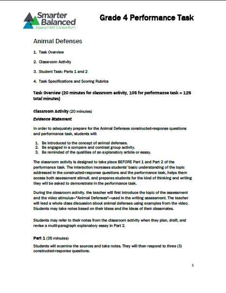 A Look At Sample Next Generation Assessment Items